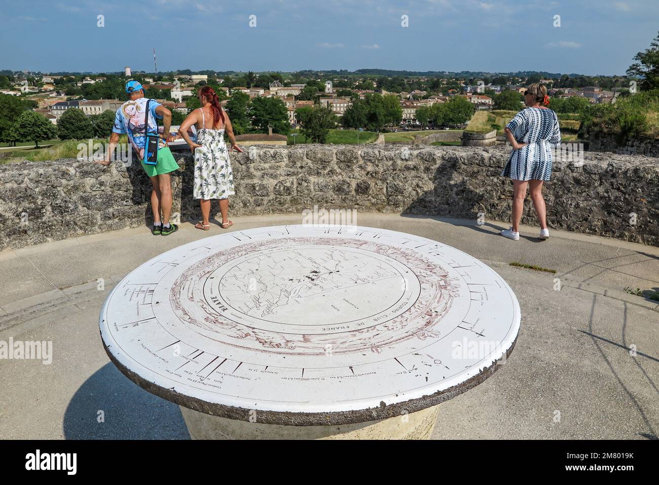 ORIENTATION TABLE, CITADEL OF BLAYE, FORTIFICATIONS BUILT BY VAUBAN ...