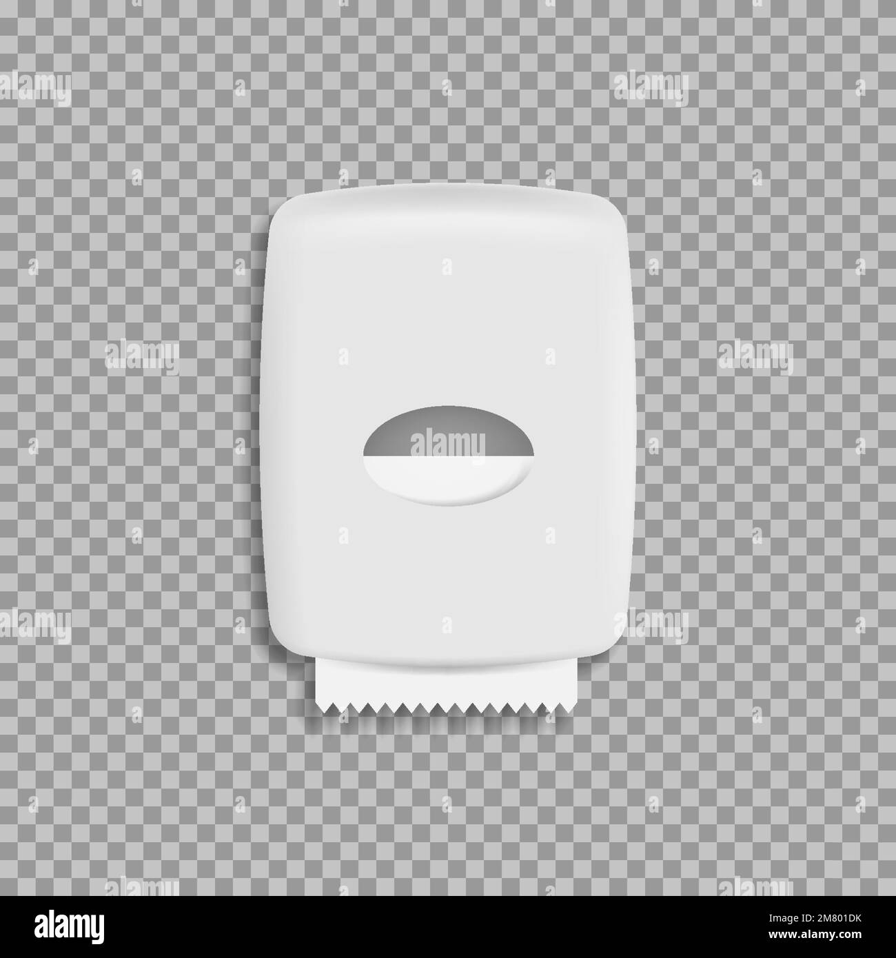 Paper towel dispenser on wall solated on white background. Vector ...