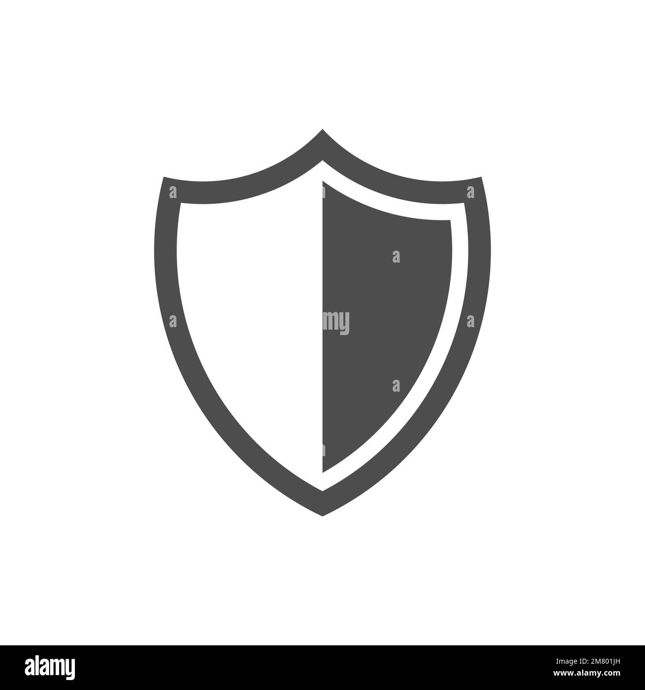 Shield Protection Icon isolated on white background. Vector ...