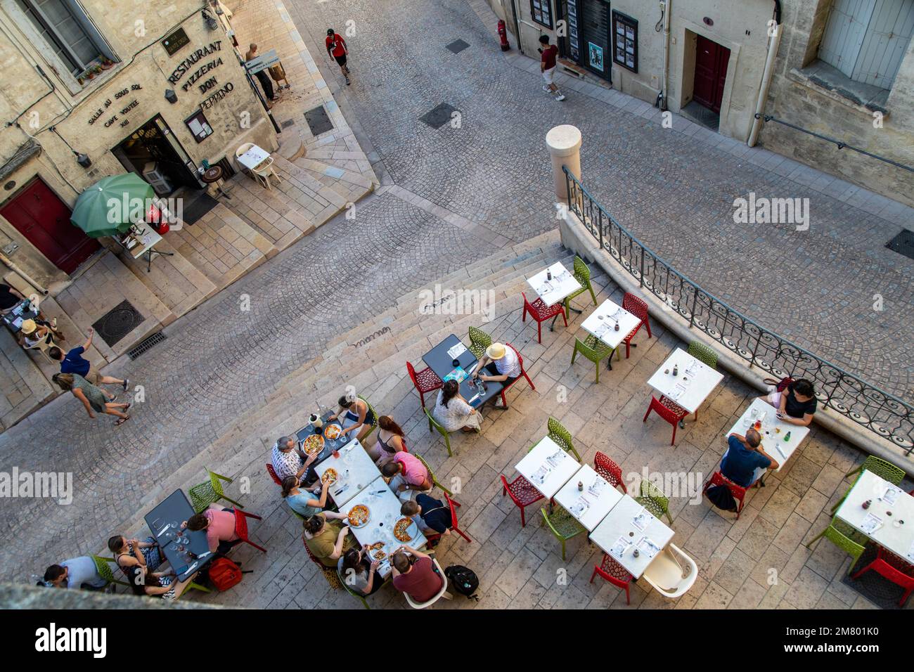 TERRACE OF THE PIZZERIA DON PEPPINO, RUE SAINTE-CROIX RUE SAINT-PIERRE ...