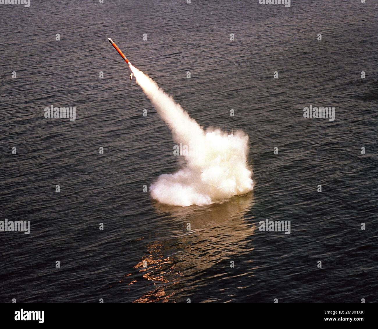 A Tomahawk cruise missile is launched from the nuclear-powered attack ...