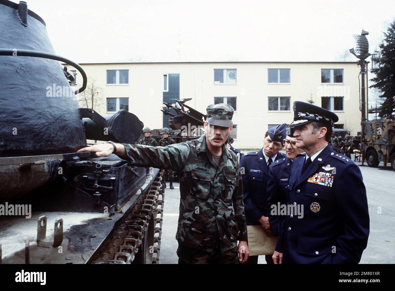GEN Charles Gabriel, Air Force CHIEF of STAFF, views a Soviet T-62 ...