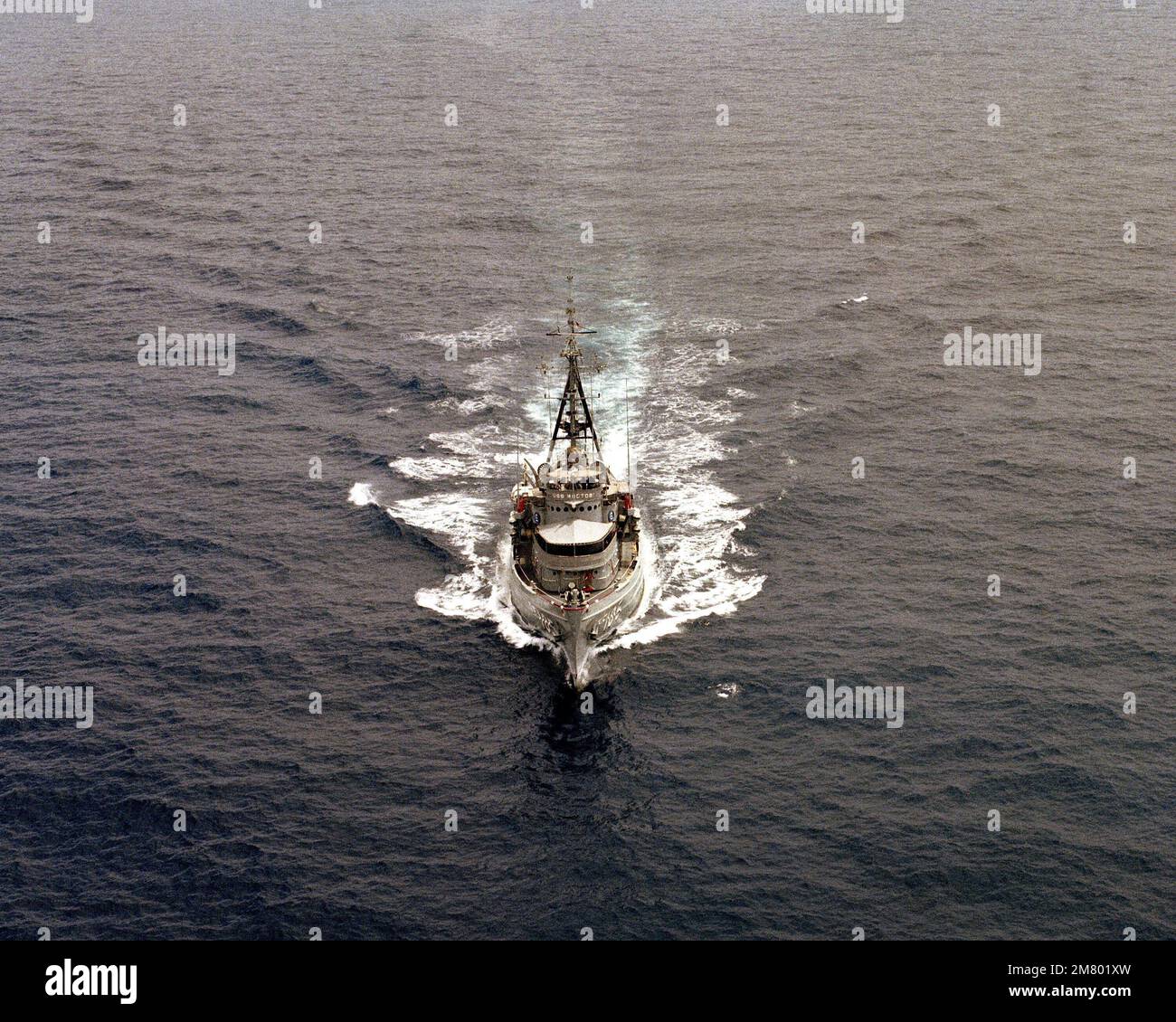 A bow view of the fleet tug USS MOCTOBI (ATF 105) underway. Country ...