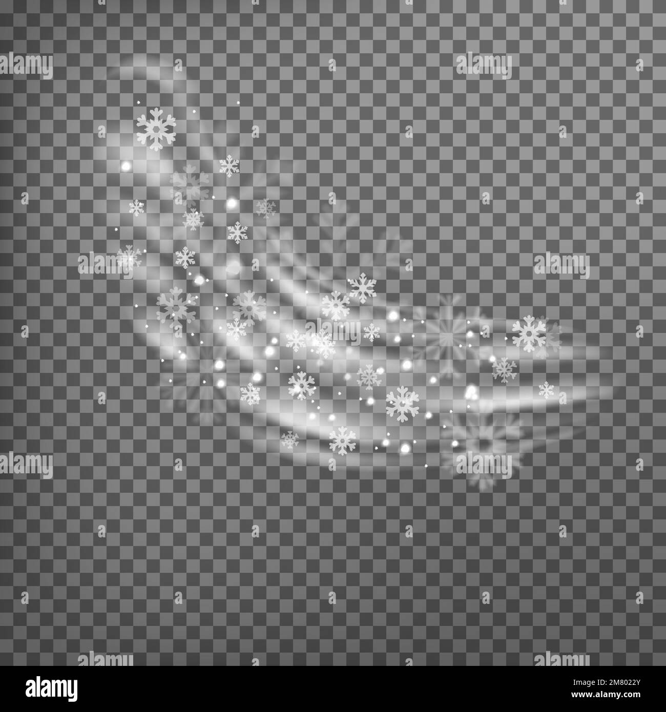 Snow and wind isolated on transparent background. Vector illustration ...