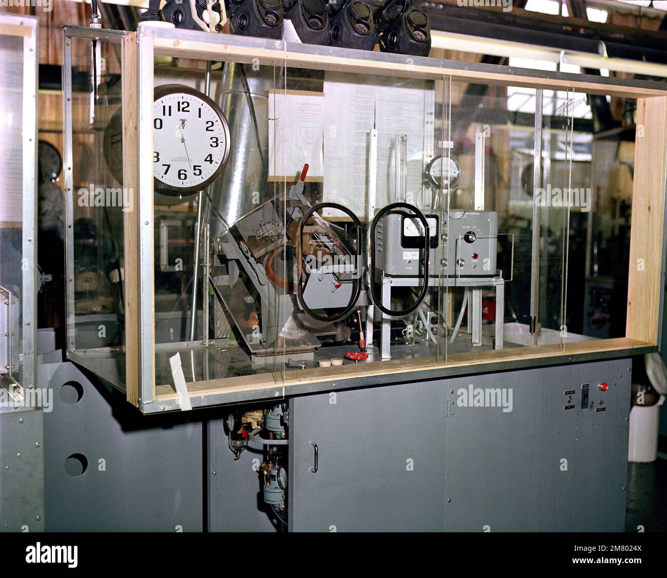 Located at Chambersburg, Pennsylvania. A view of an M-14 gas mask ...