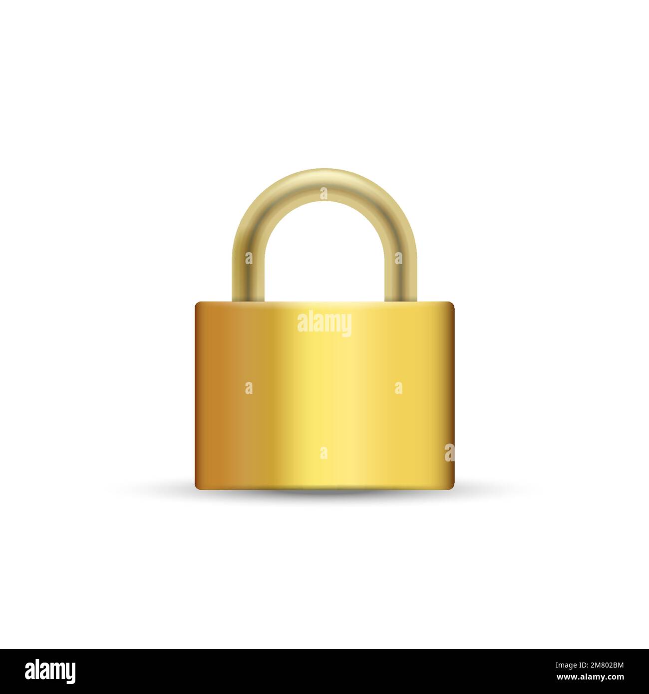 Realistic Padlock isolated on white background. Vector illustration ...