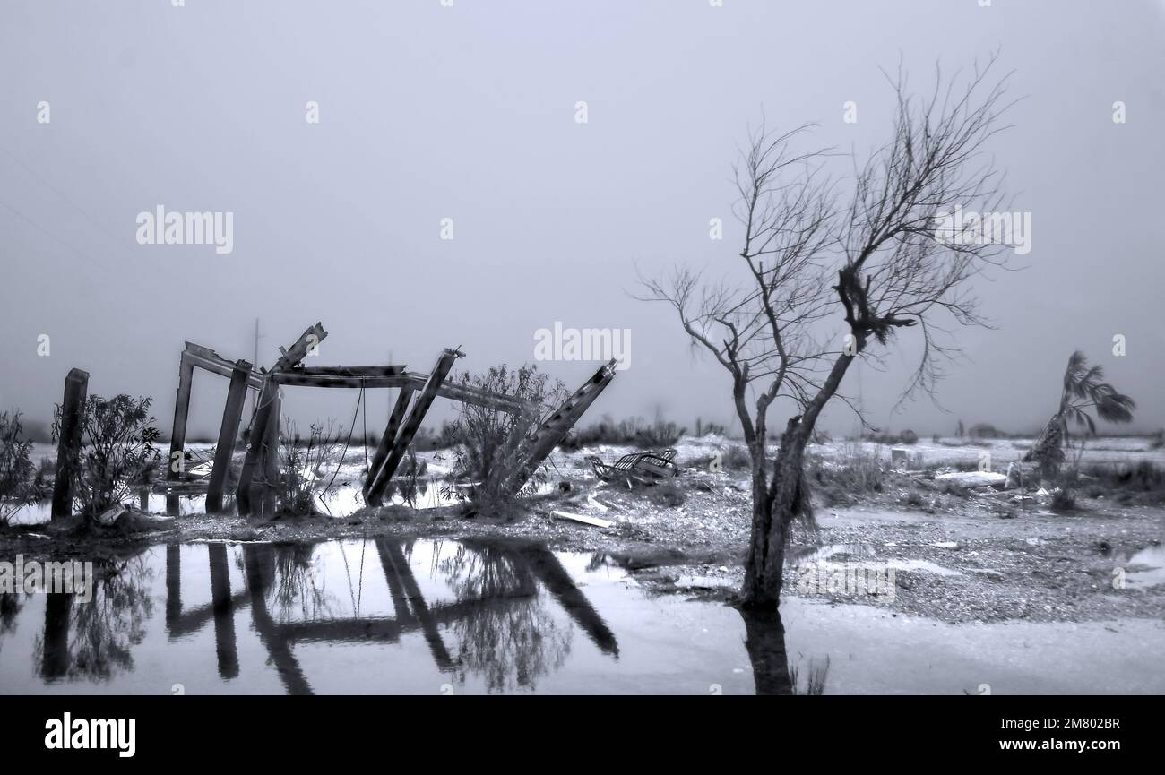 ruins of building after hurricane Stock Photo - Alamy