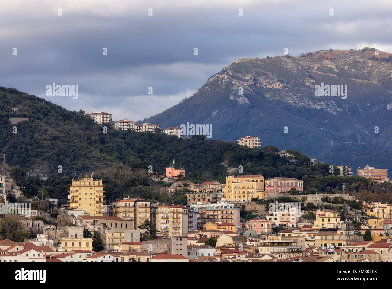 Aerial view salerno port mountains hi-res stock photography and images ...