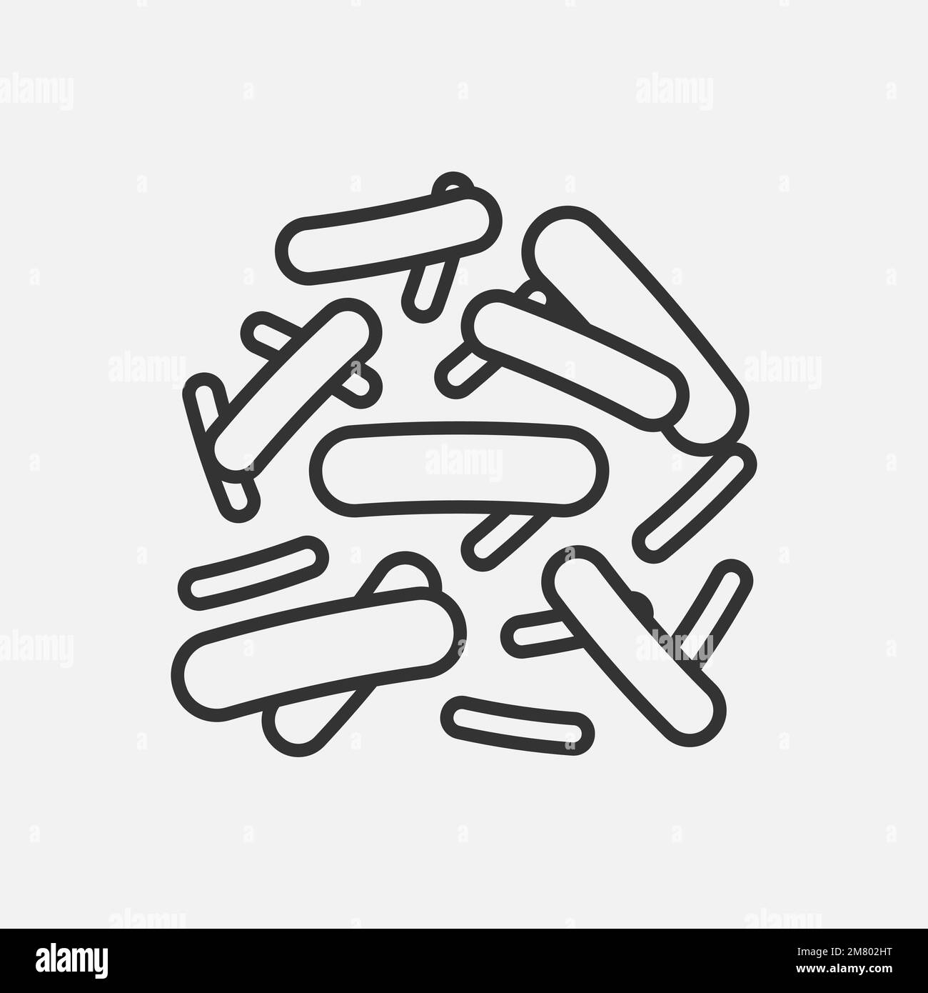 Microbe, bacterium icon isolated on white background. Vector ...