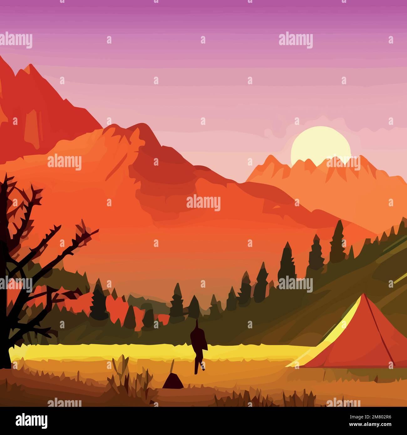 Summer Camping Background