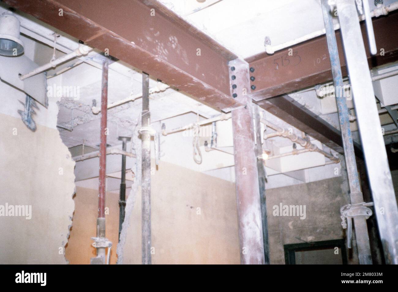 Strong bracing must be installed to avoid the collapse of the ceiling ...