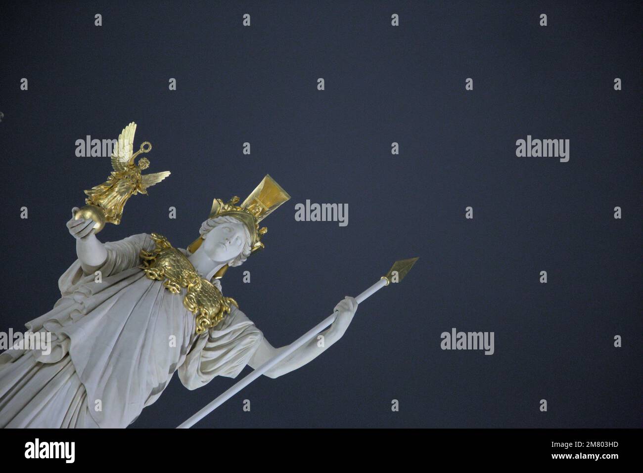Pallas Athena in front of dark night sky Stock Photo - Alamy