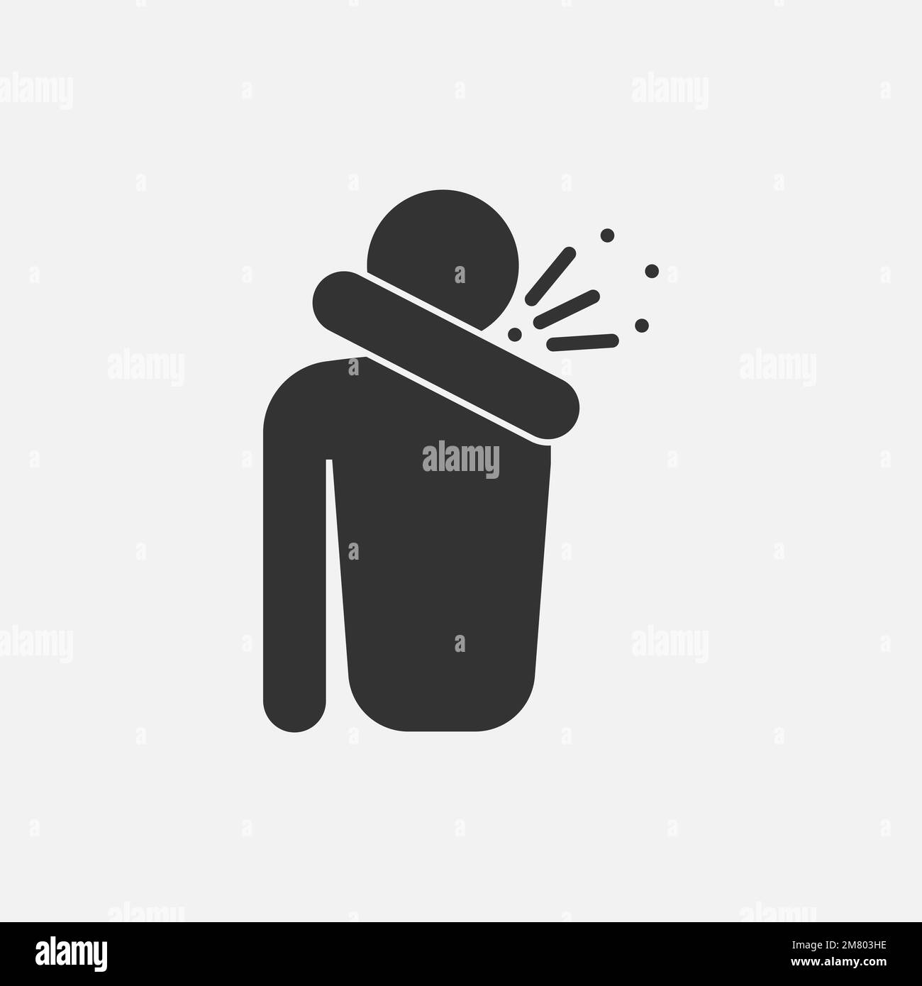 sneeze iconicon isolated on white background. Vector illustration. Eps ...