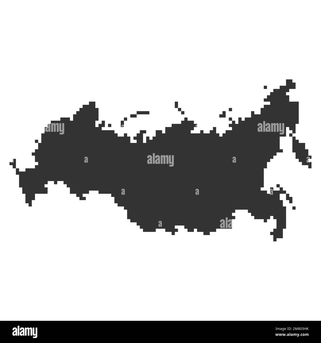 Pixel mosaic map of Russia Kingdom. Halftone design. Vector ...