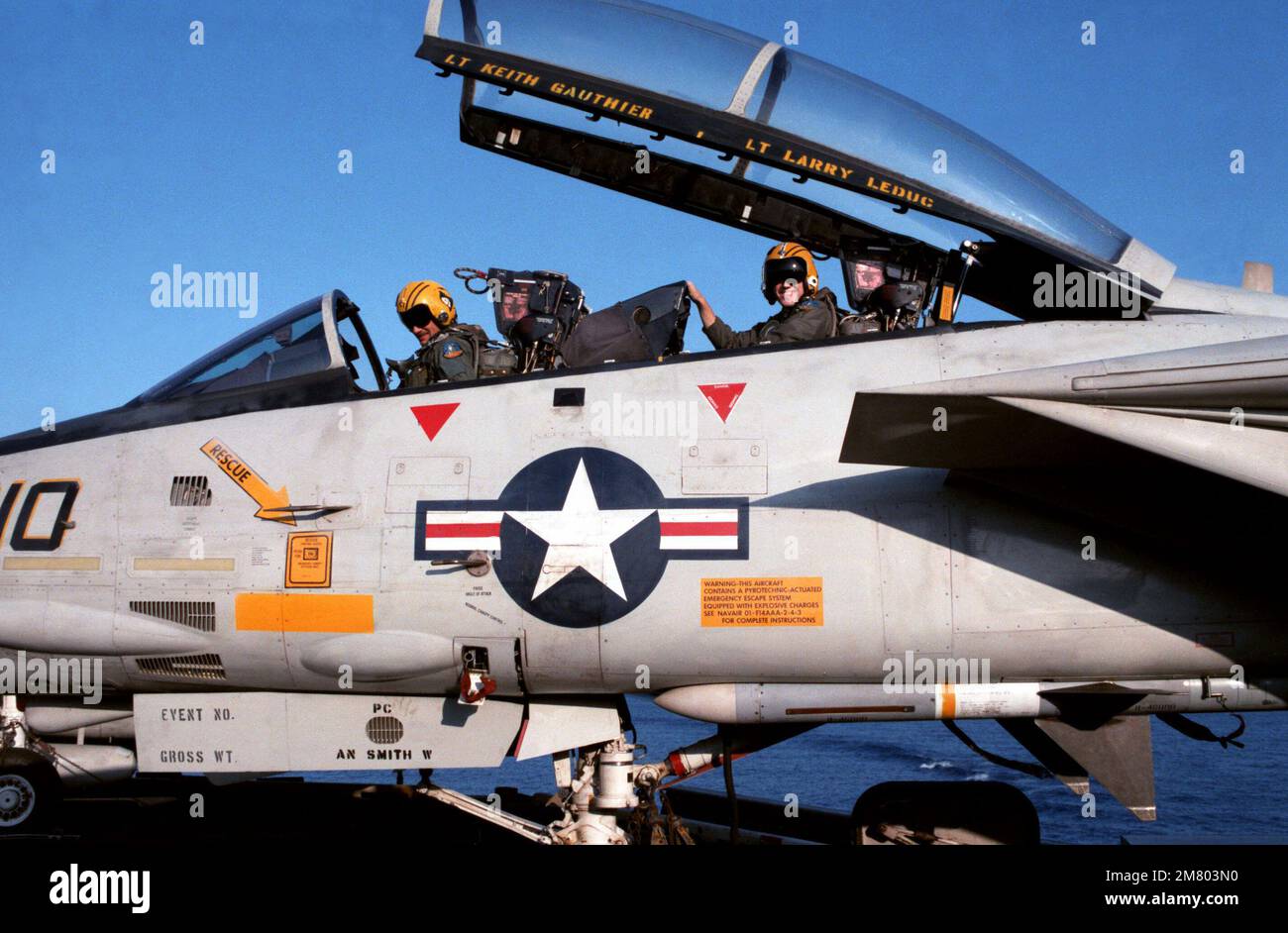 Lieutenant Keith Gauthier performs a preflight check on his Fighter ...