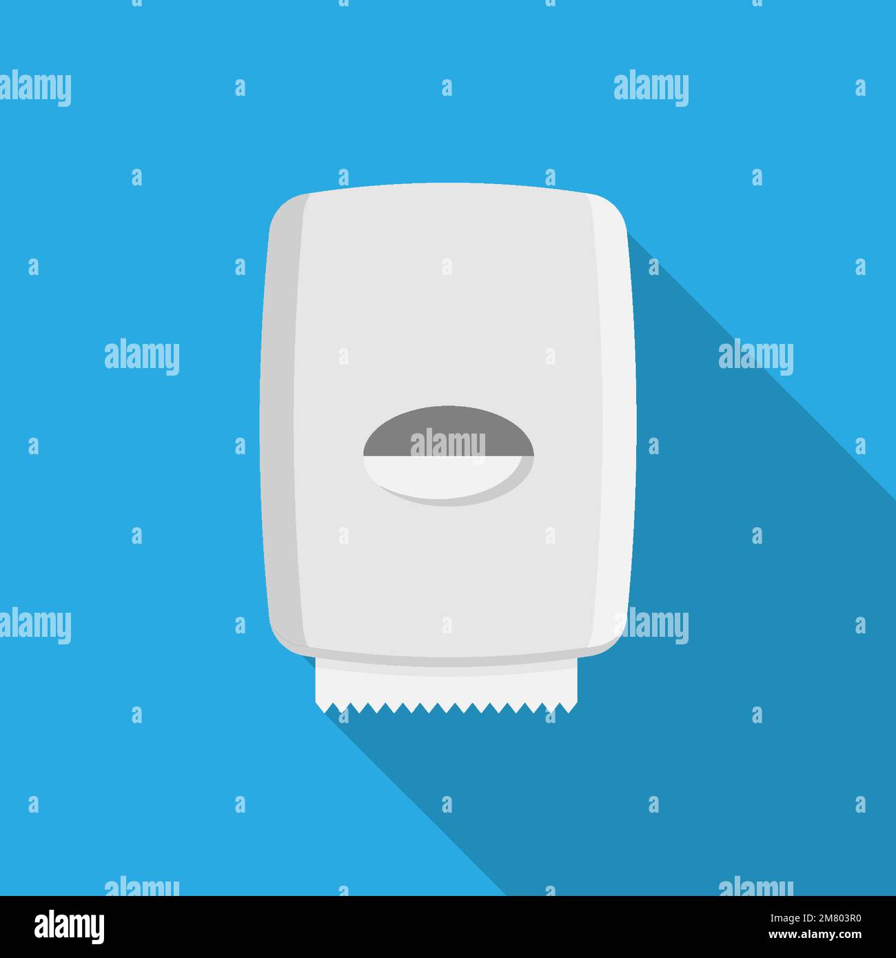 Paper Towel Dispenser On Wall Solated On White Background Vector