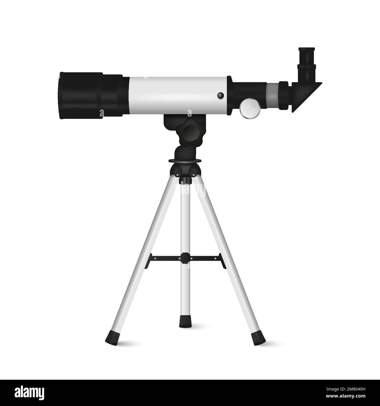Realistic telescope isolated on white background. Vector illustration ...