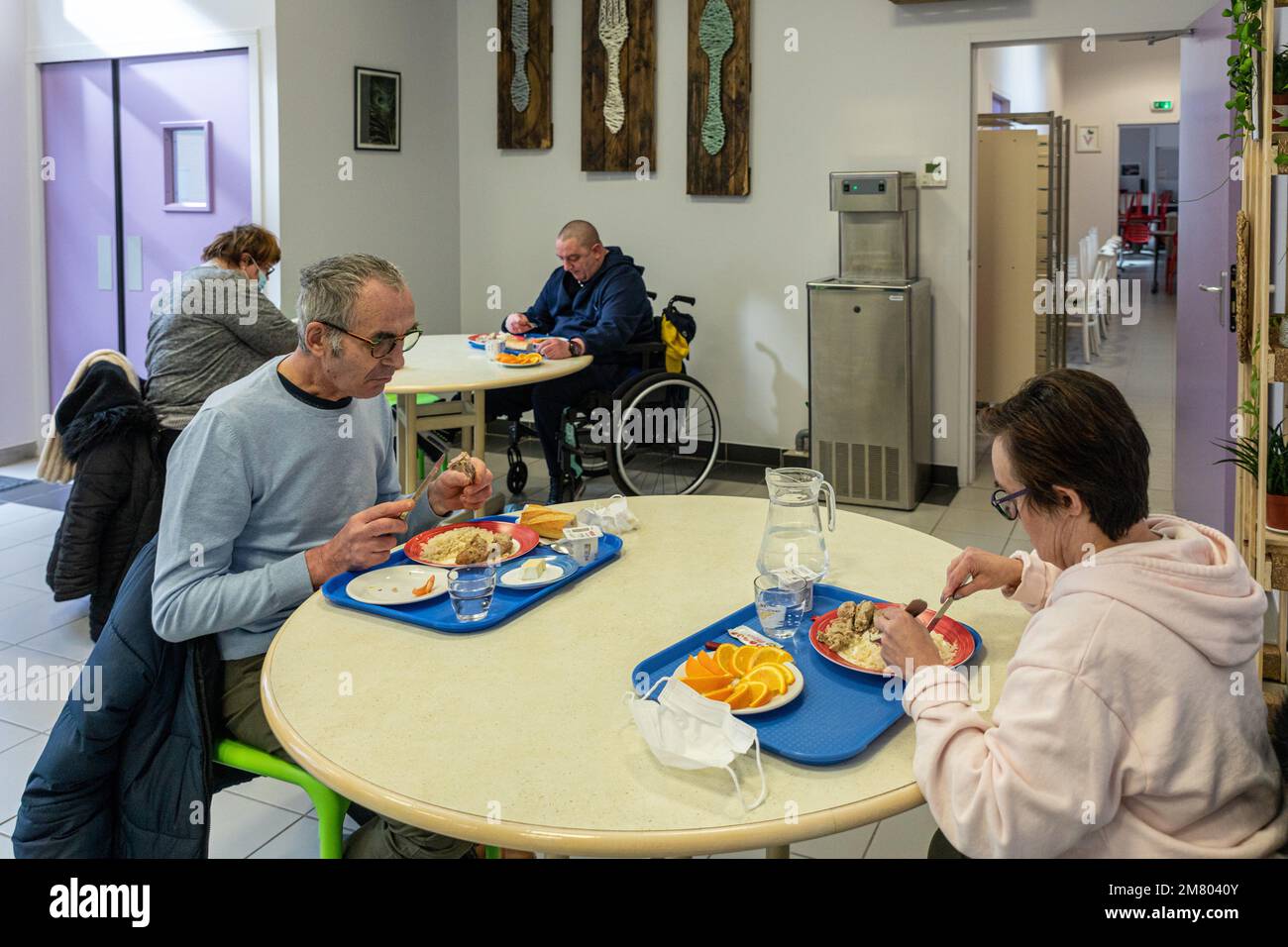 MEAL AT THE REFECTORY, CARE HOME FOR ADULTS WITH MENTAL DISABILITIES ...