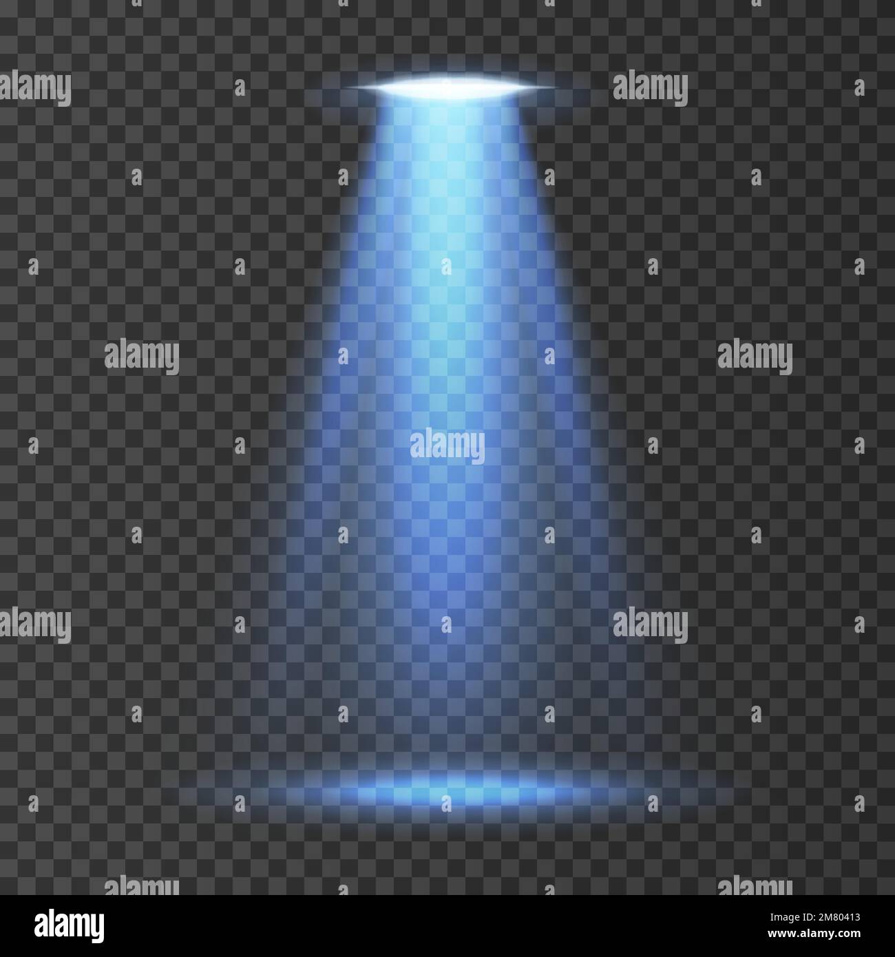 UFO light beam isolated on white background. Vector illustration. Eps ...