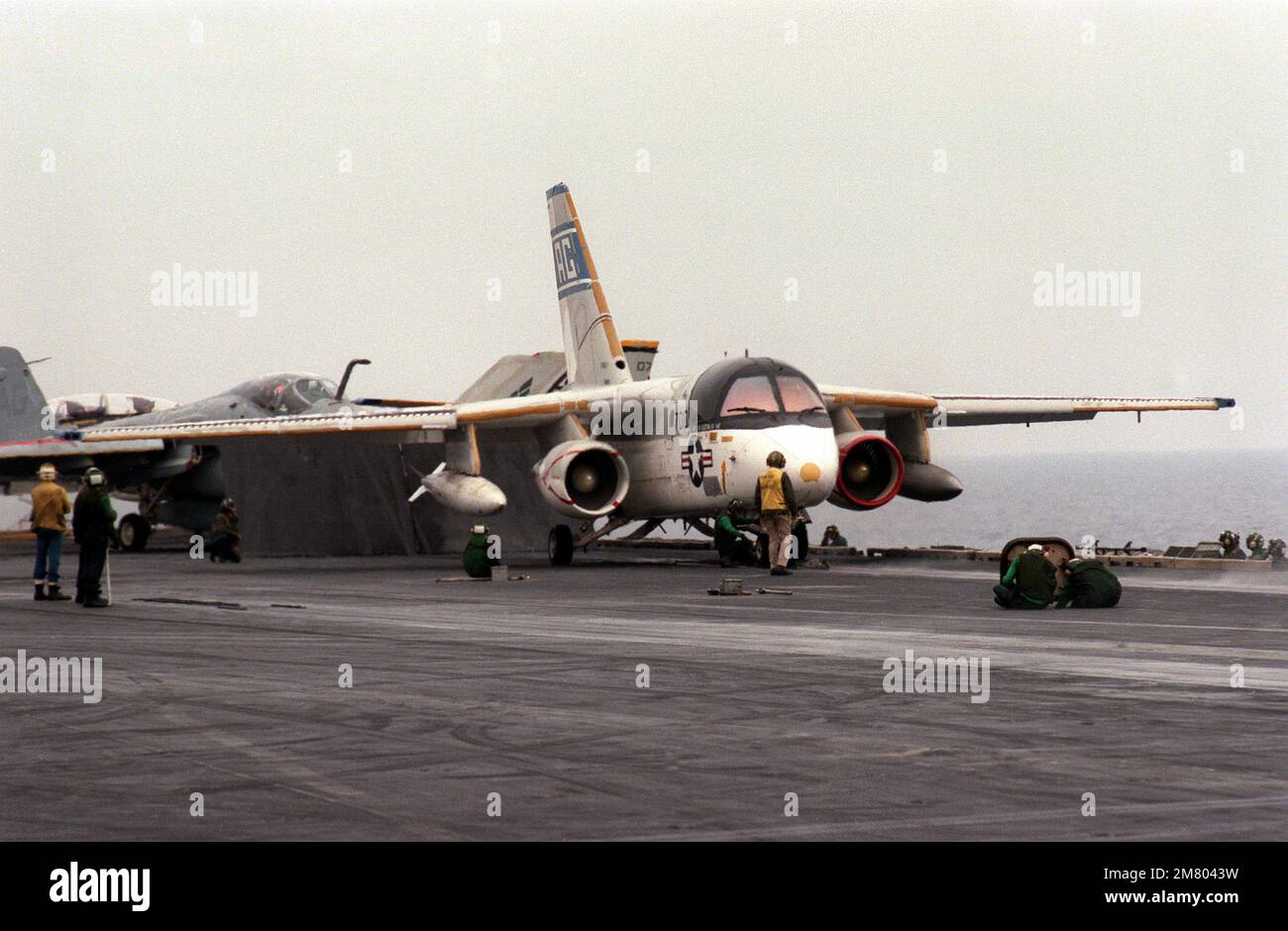 An S-3A Viking aircraft of Air Anti-submarine Squadron 31 (VS-31) is ...