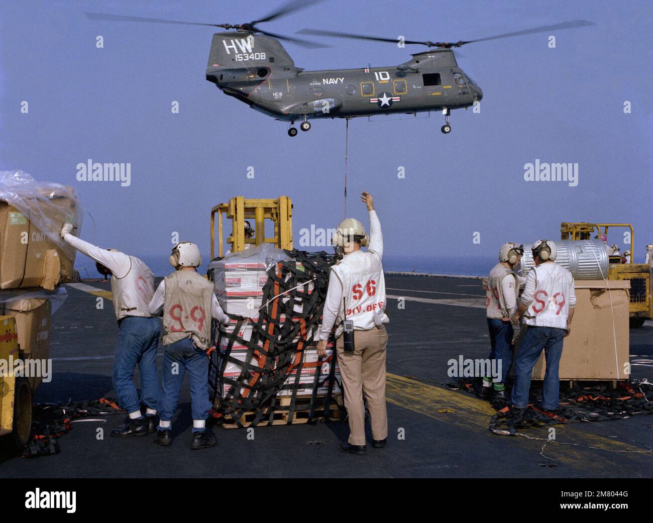 An aviation stores (S-6) divisional officer from the Supply Department ...
