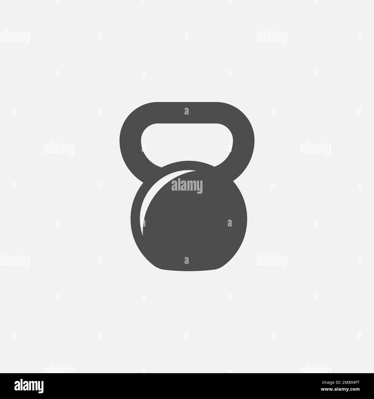Kettlebell icon isolated on white background. Vector illustration. Eps ...