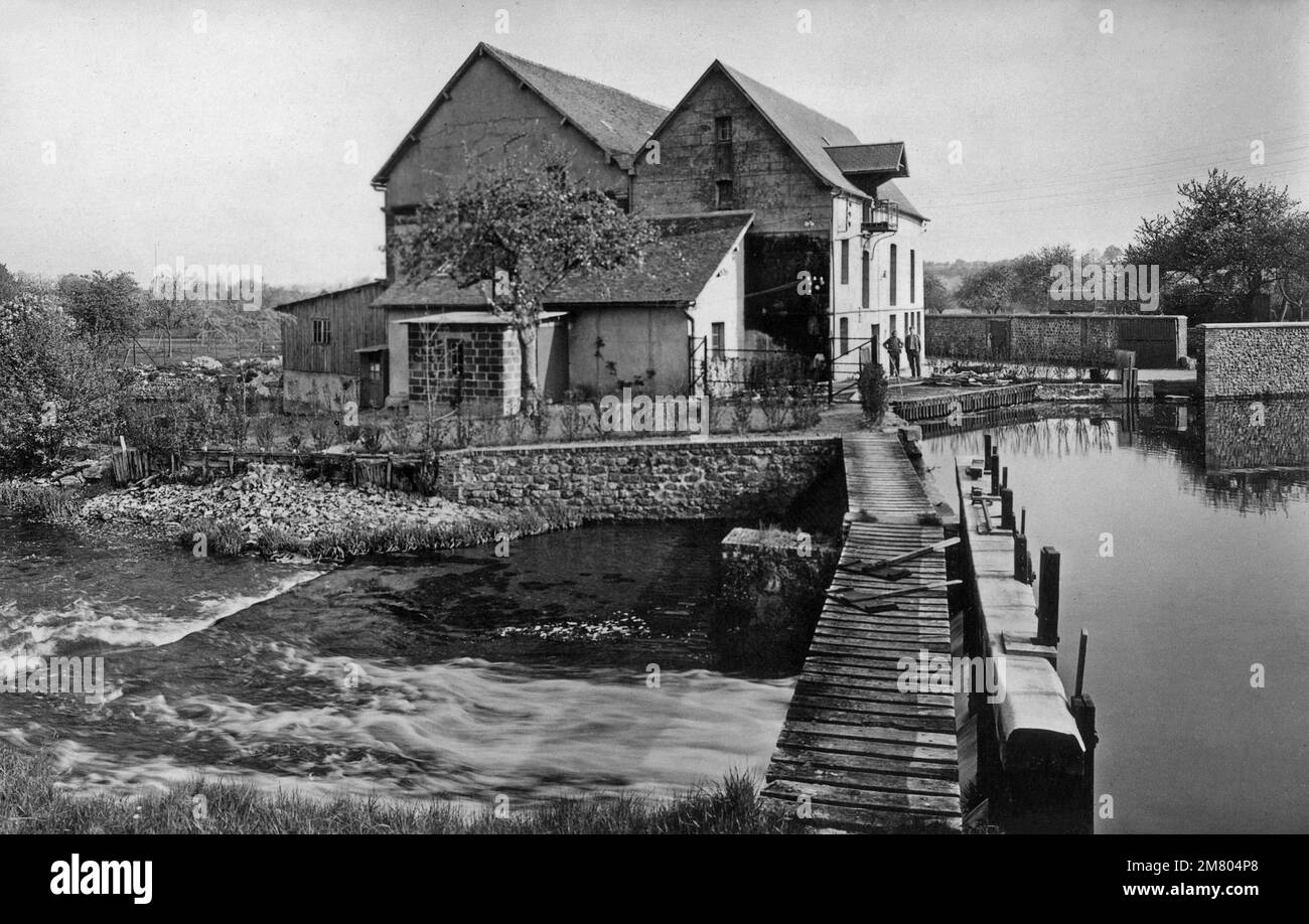 SPILLWAY OF THE MILL IN THE VILLAGE, LA VIEILLE-LYRE, VALLEY OF THE ...