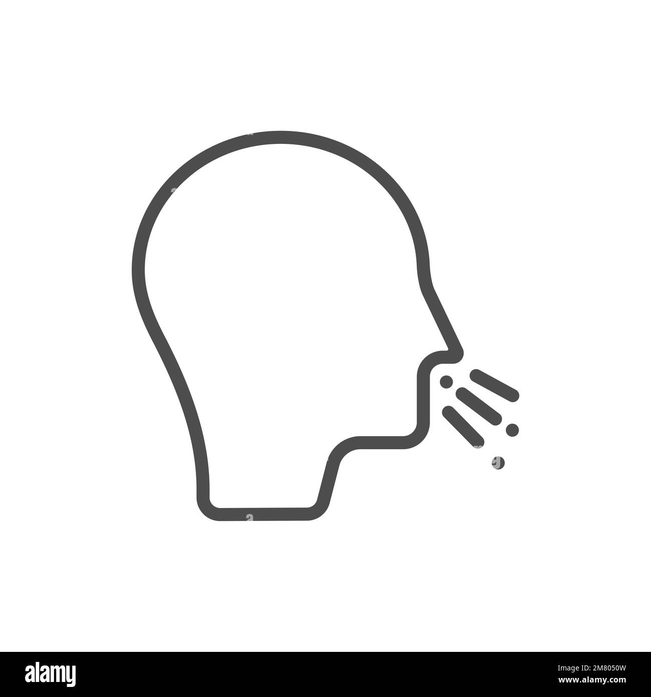 sneeze iconicon isolated on white background. Vector illustration. Eps ...