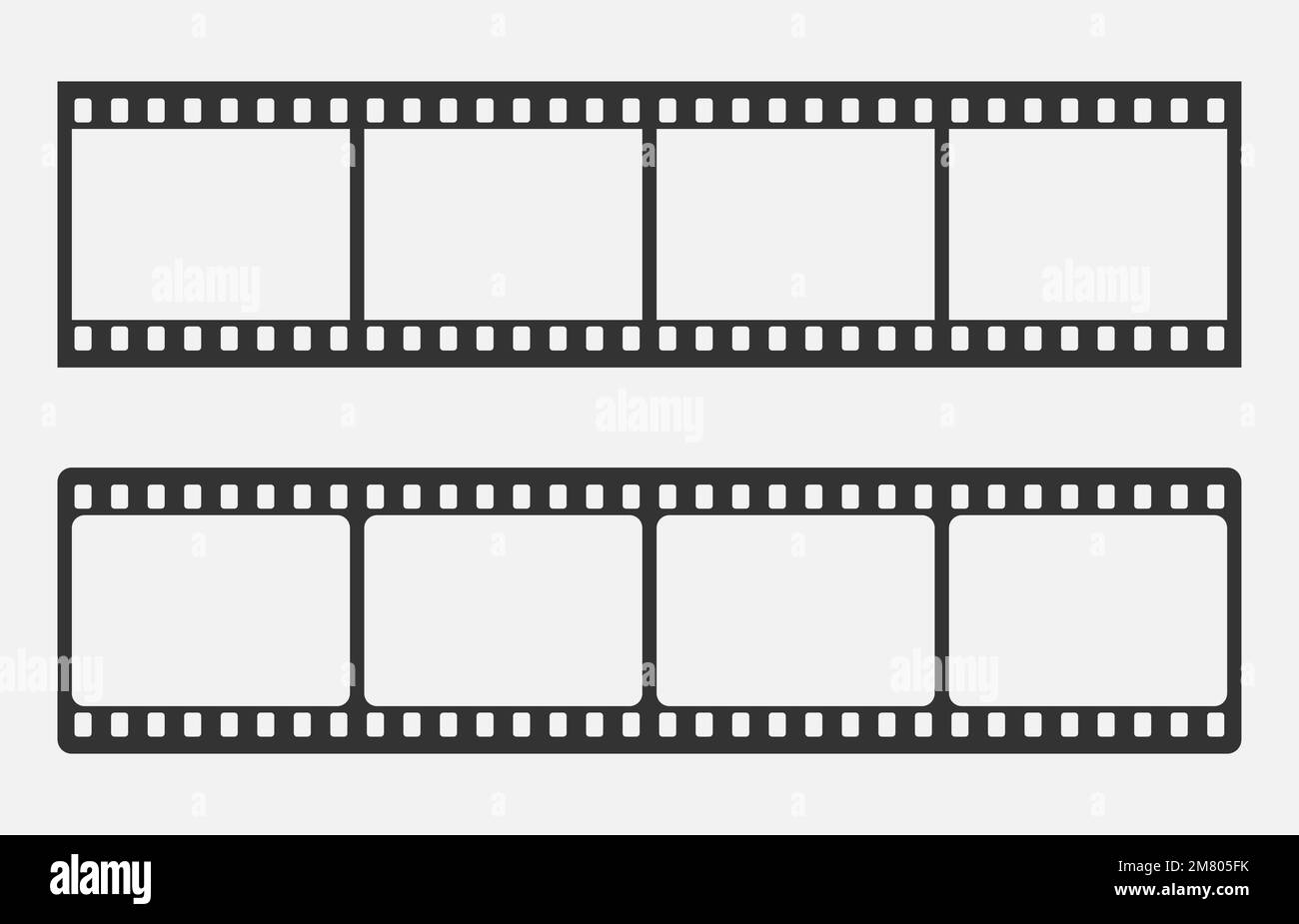 Blank cinema film strip isolated on white background. Vector ...