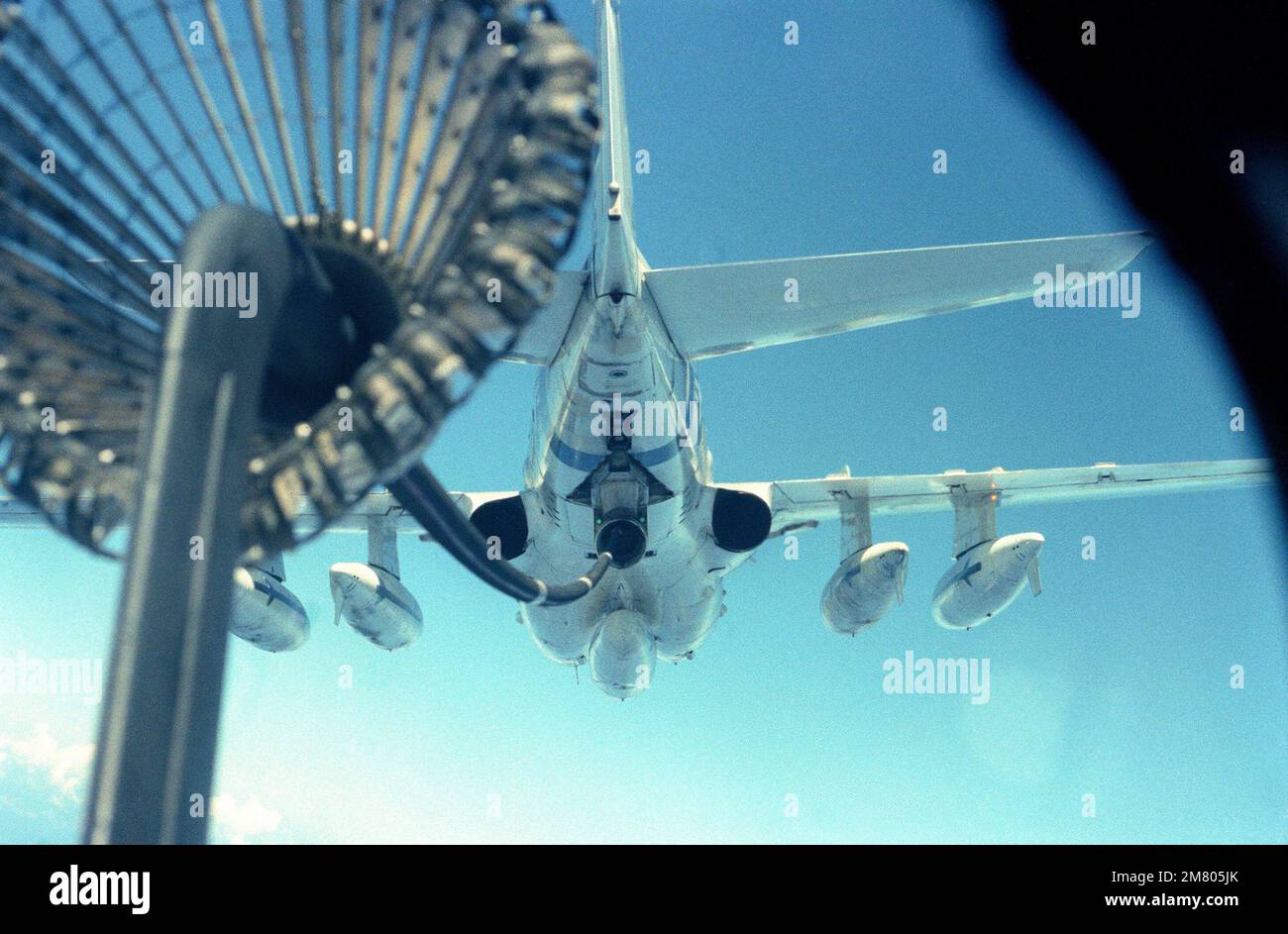 A View Of The Refueling Drogue From A Ka 6d Intruder Tanker Aircraft Connected To The Refueling