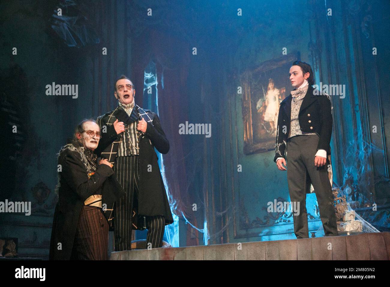l-r: James Vaughan (Wemmick), Jack Ellis (Jaggers), Taylor Jay-Davies ...