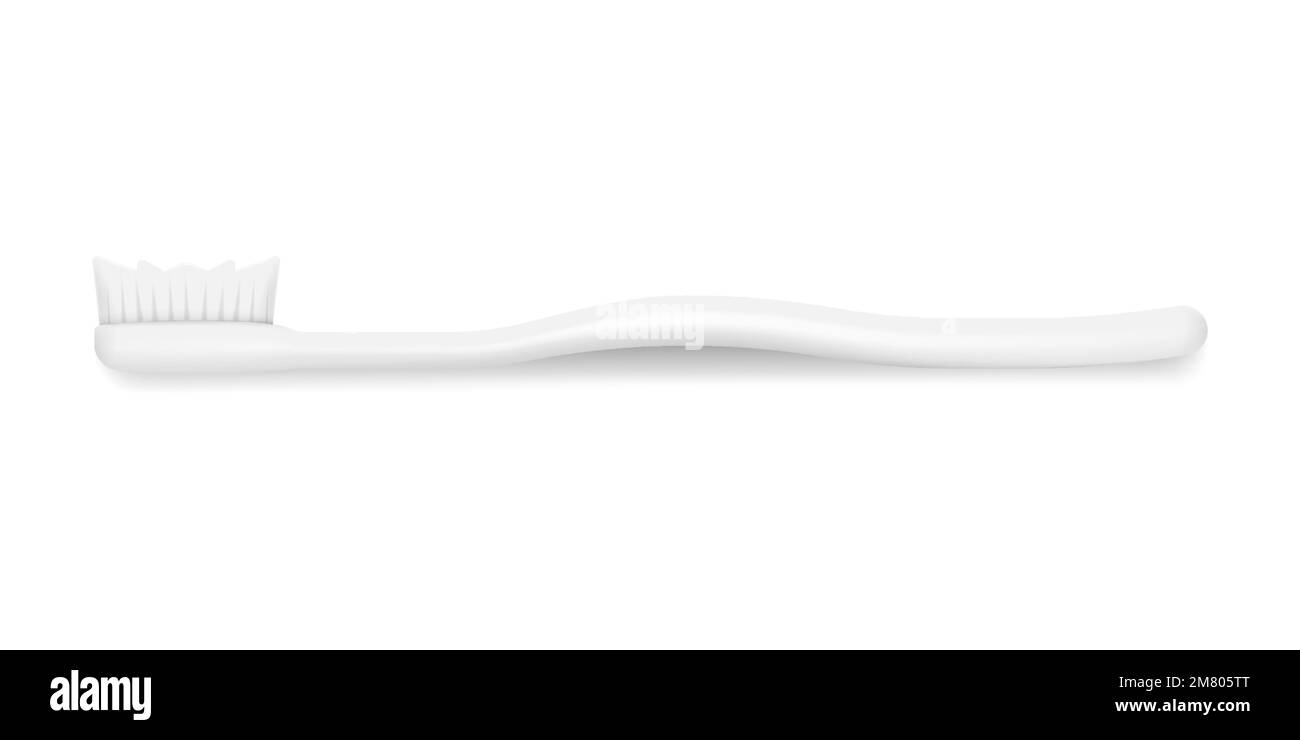 Realistic toothbrush isolated on white background. Vector illustration ...