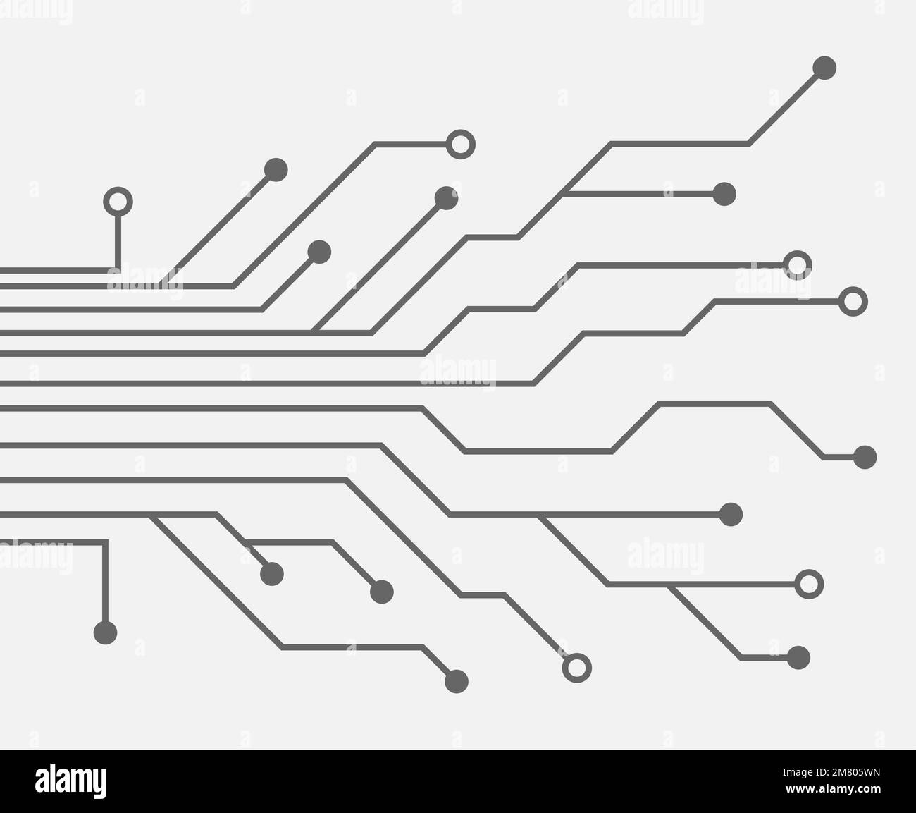 Circuit board pattern dots and lines for technology. Vector ...