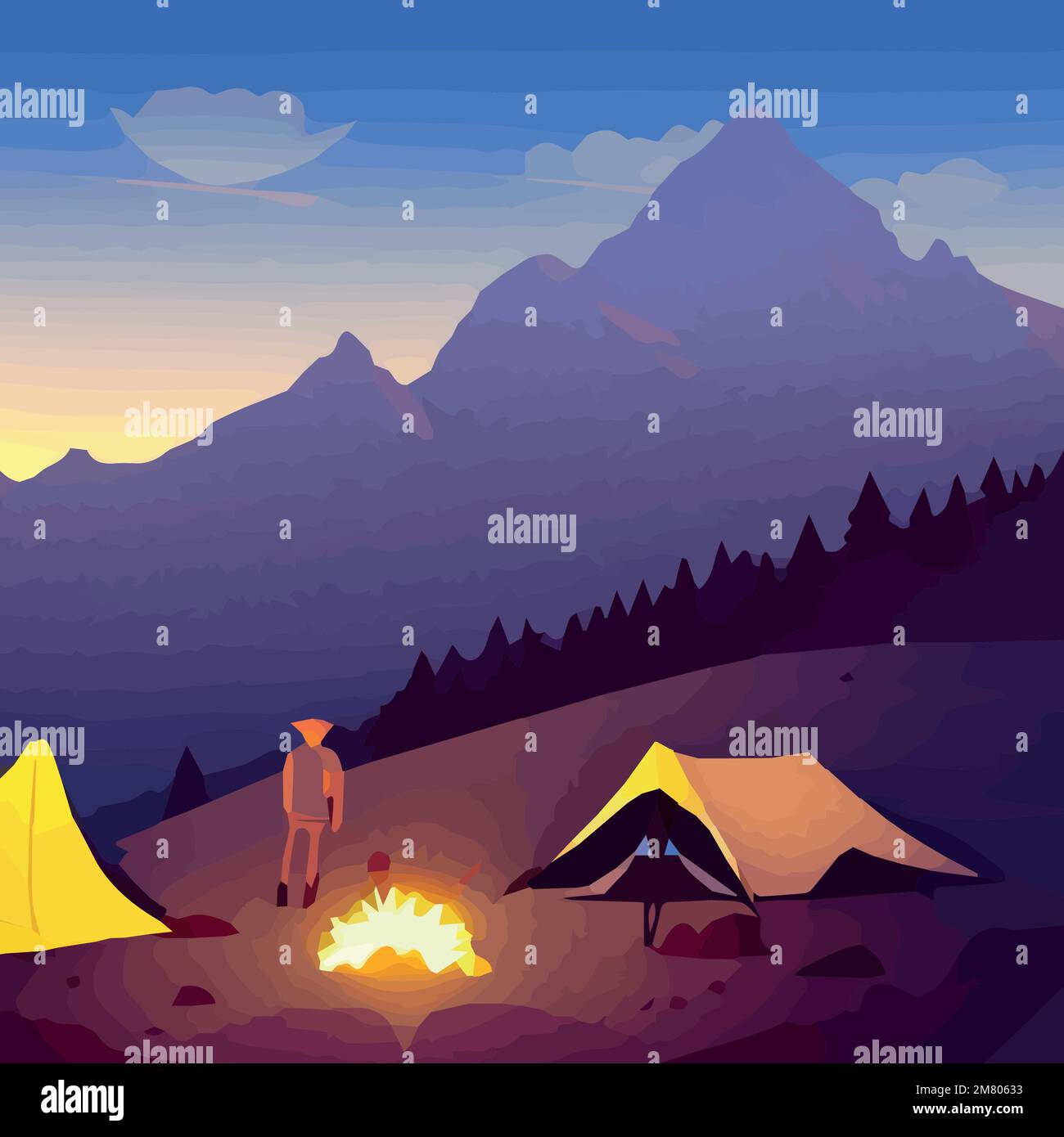 Summer Camping Background