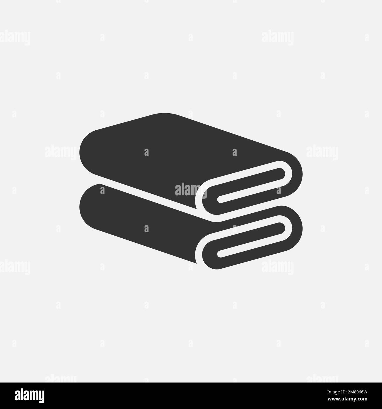 Towel line icon isolated on white background. Vector illustration. Eps ...