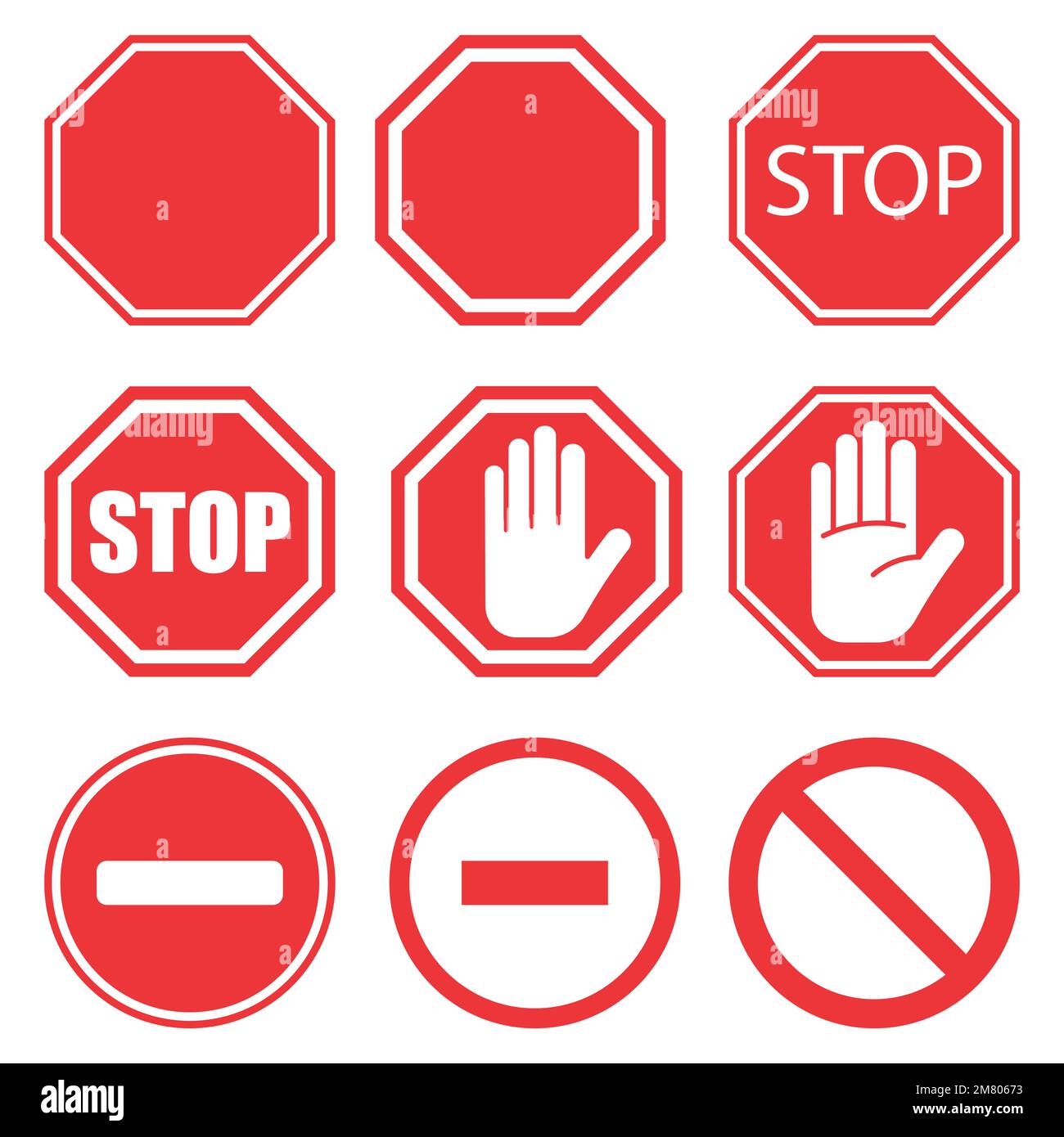 Stop sign. Stop icon isolated on white background. Vector illustration ...