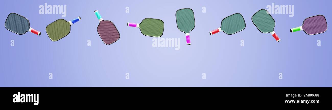 Banner. Pickleball rackets. American sports 3D rendering Stock Photo ...