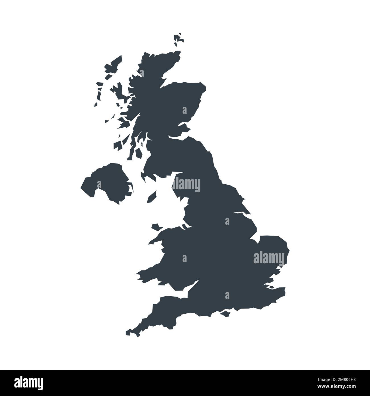 Map of United Kingdom isolated on white background. Vector illustration ...