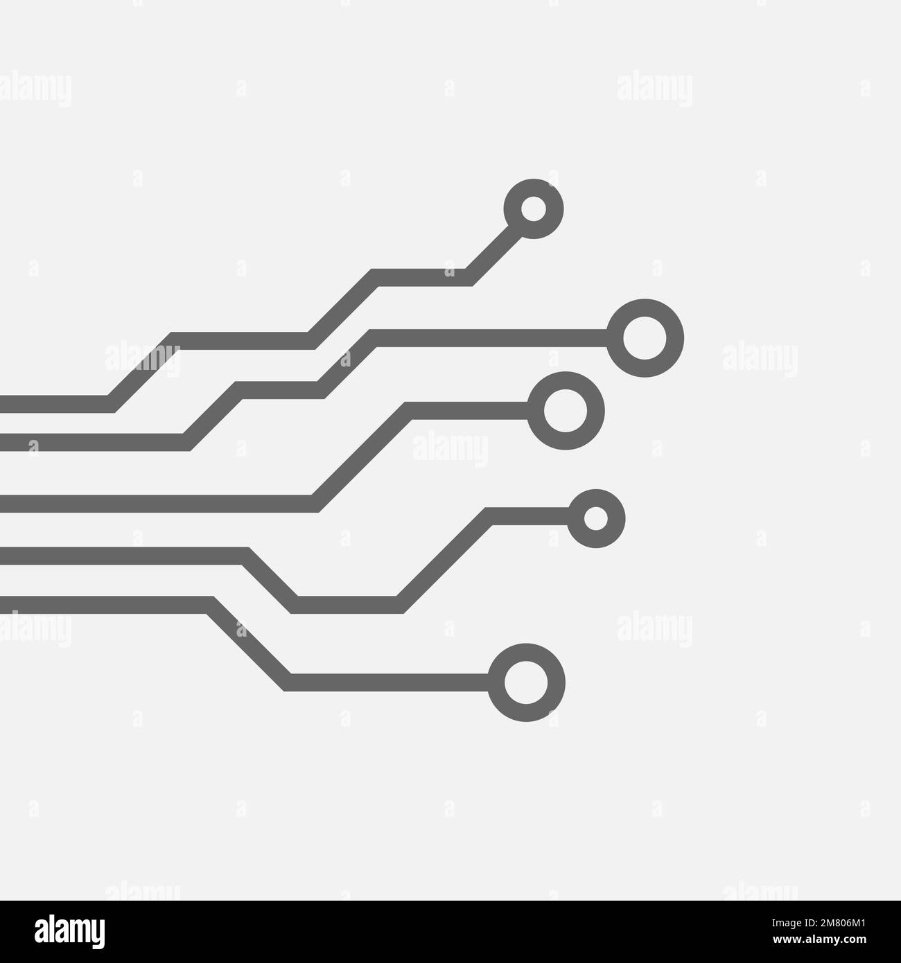 Circuit board pattern dots and lines for technology. Vector ...