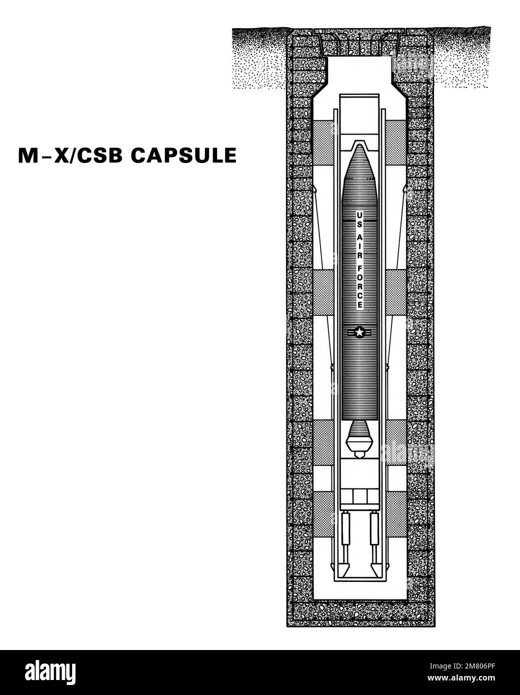 Artist concept of the superhardened capsule for the MX missile in the ...