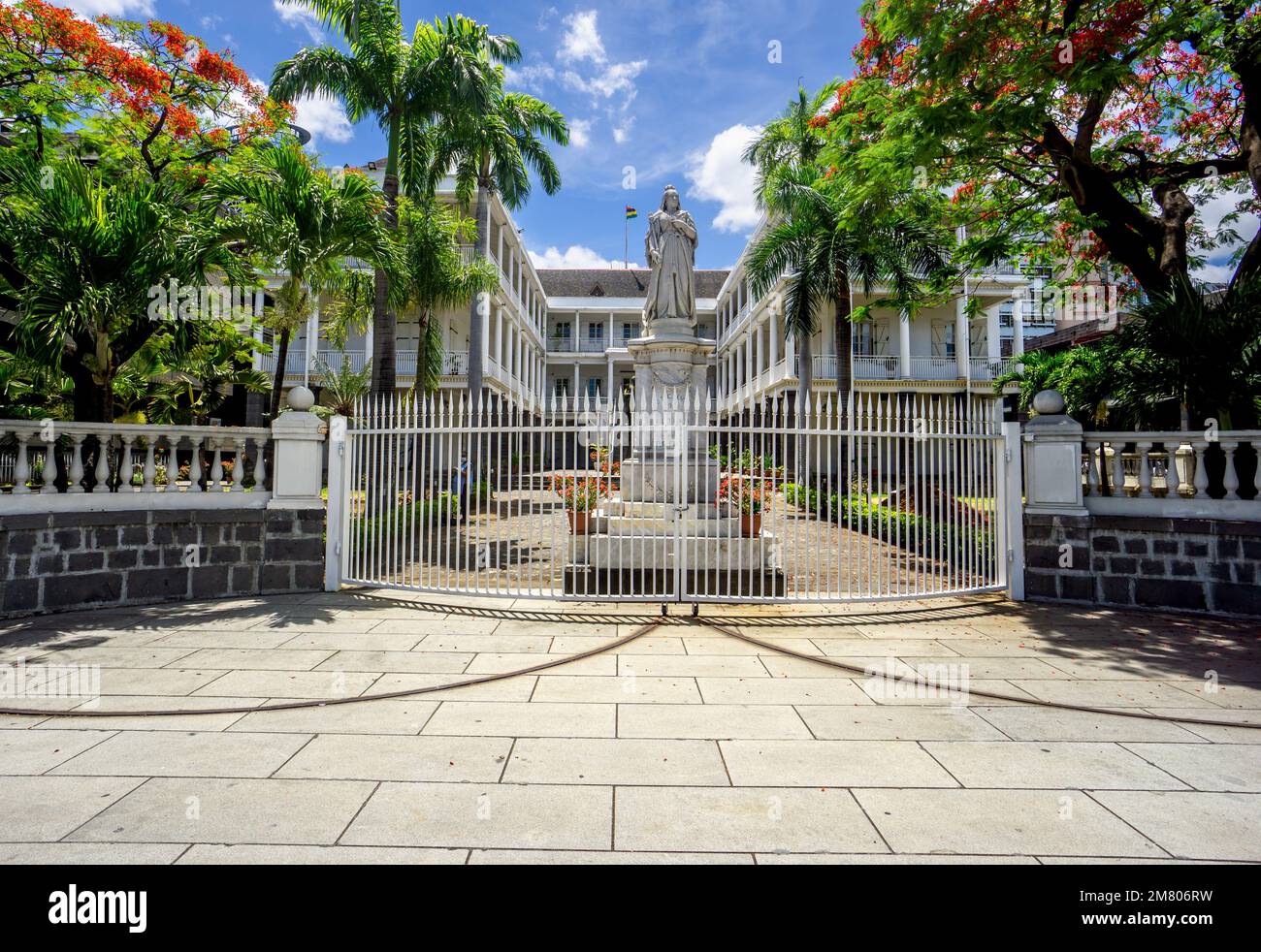 Port Louis, Mauritius, December 2021 - Main gate of the Government ...