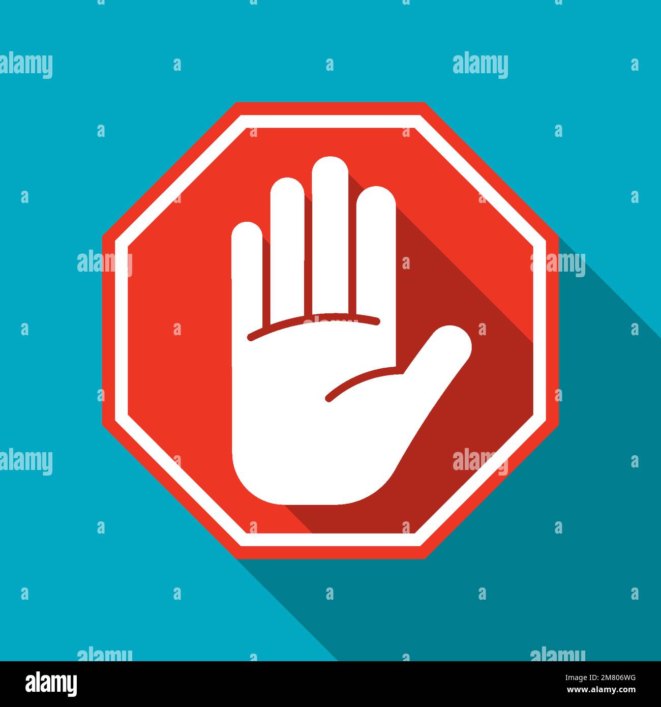 Stop sign. Stop icon isolated on white background. Vector illustration ...