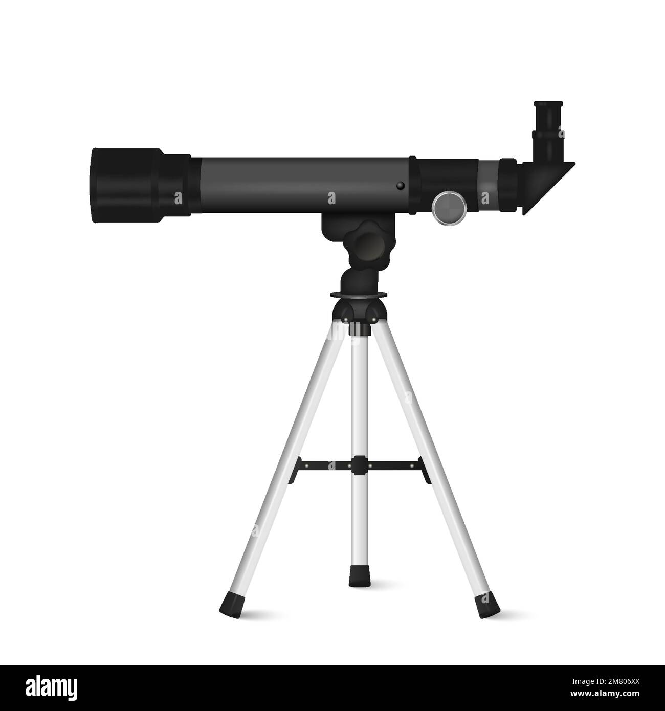 Realistic telescope isolated on white background. Vector illustration ...