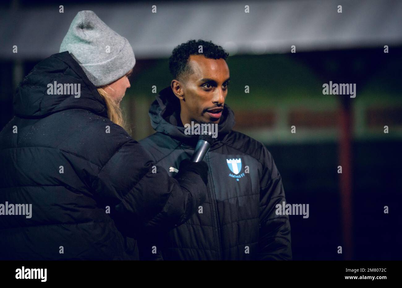 Malmoe, Sweden. 09th, January 2023. Taha Ali of Malmö FF is being ...