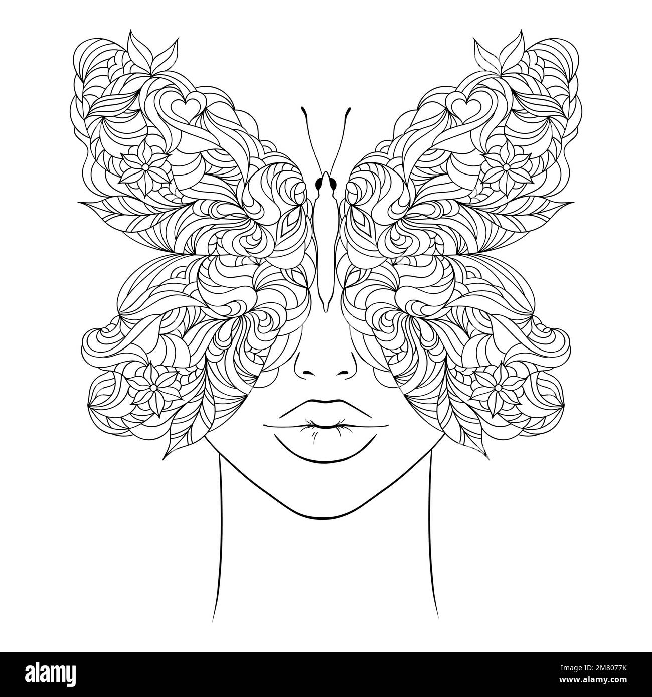 Butterfly Drawing Face at Pauline Dane blog