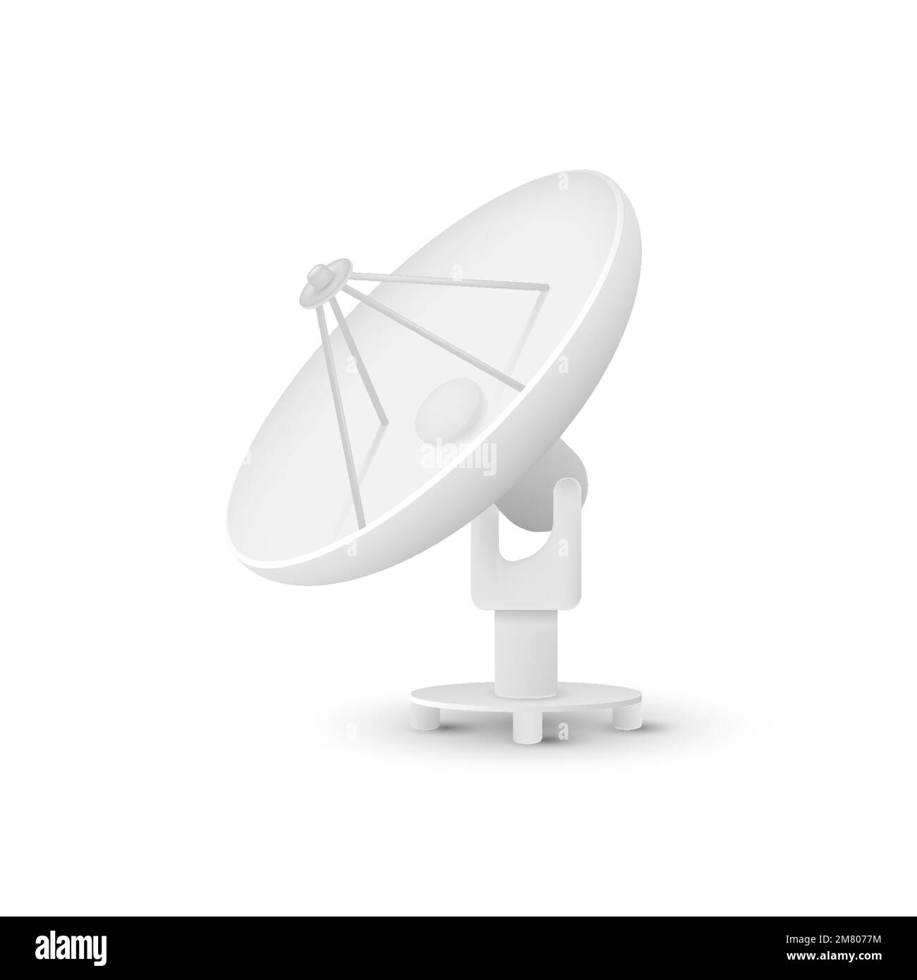 Satellite dishes antenna isolated on white background. Vector illustration. Eps 10 Stock Vector ...