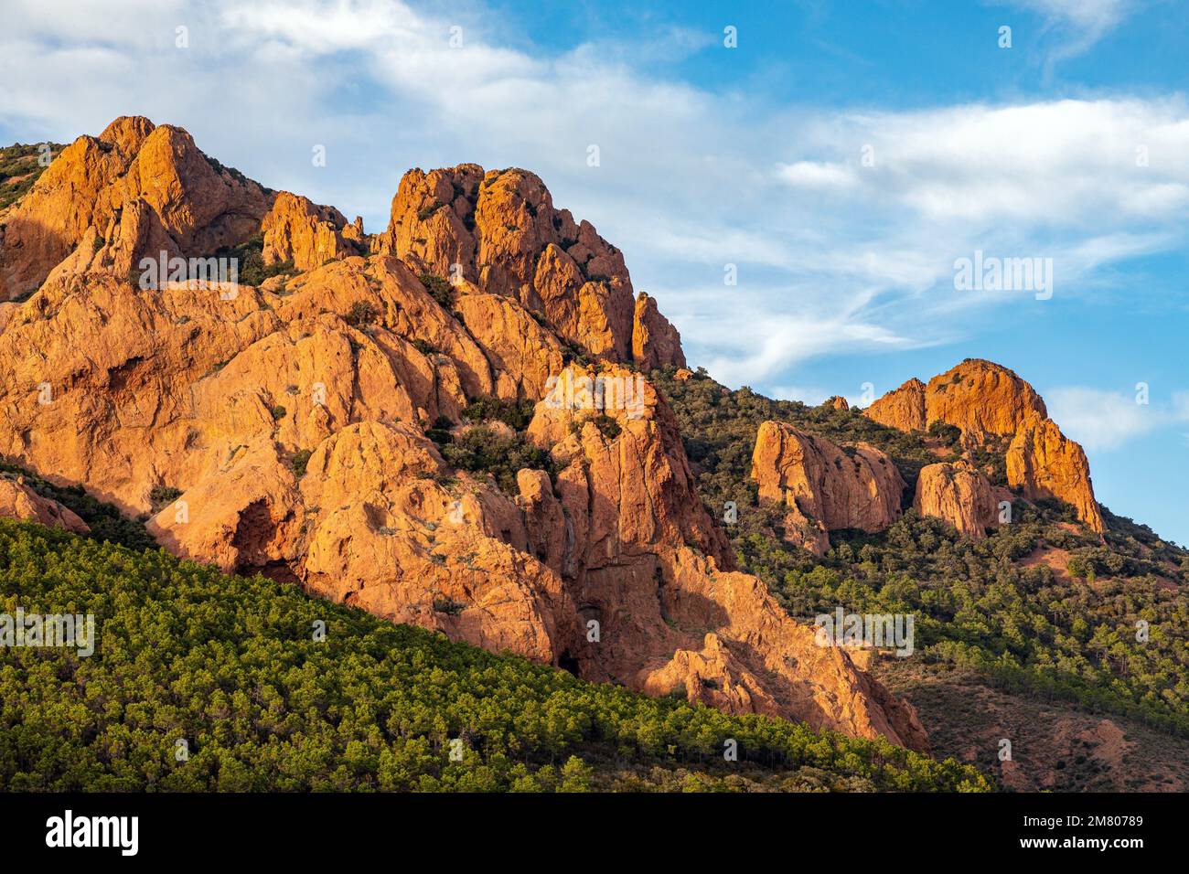 THE RED ROCKS OF THE MASSIF DE L'ESTEREL, SAINT-RAPHAEL, VAR, FRANCE ...