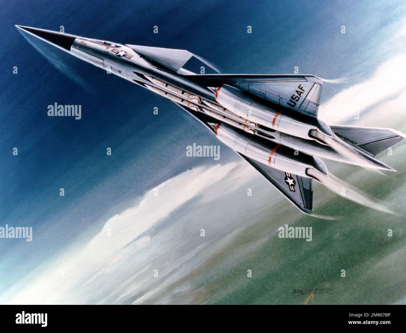 An artist's conception of the Advanced Tactical Fighter (ATF) aircraft ...