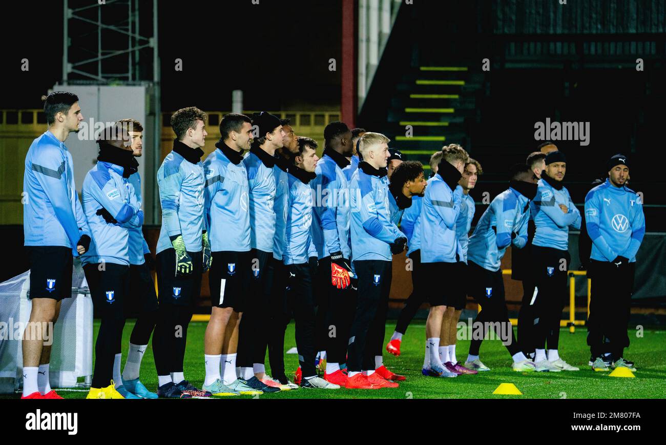 Malmoe, Sweden. 09th, January 2023. The players of Malmö FF seen during ...