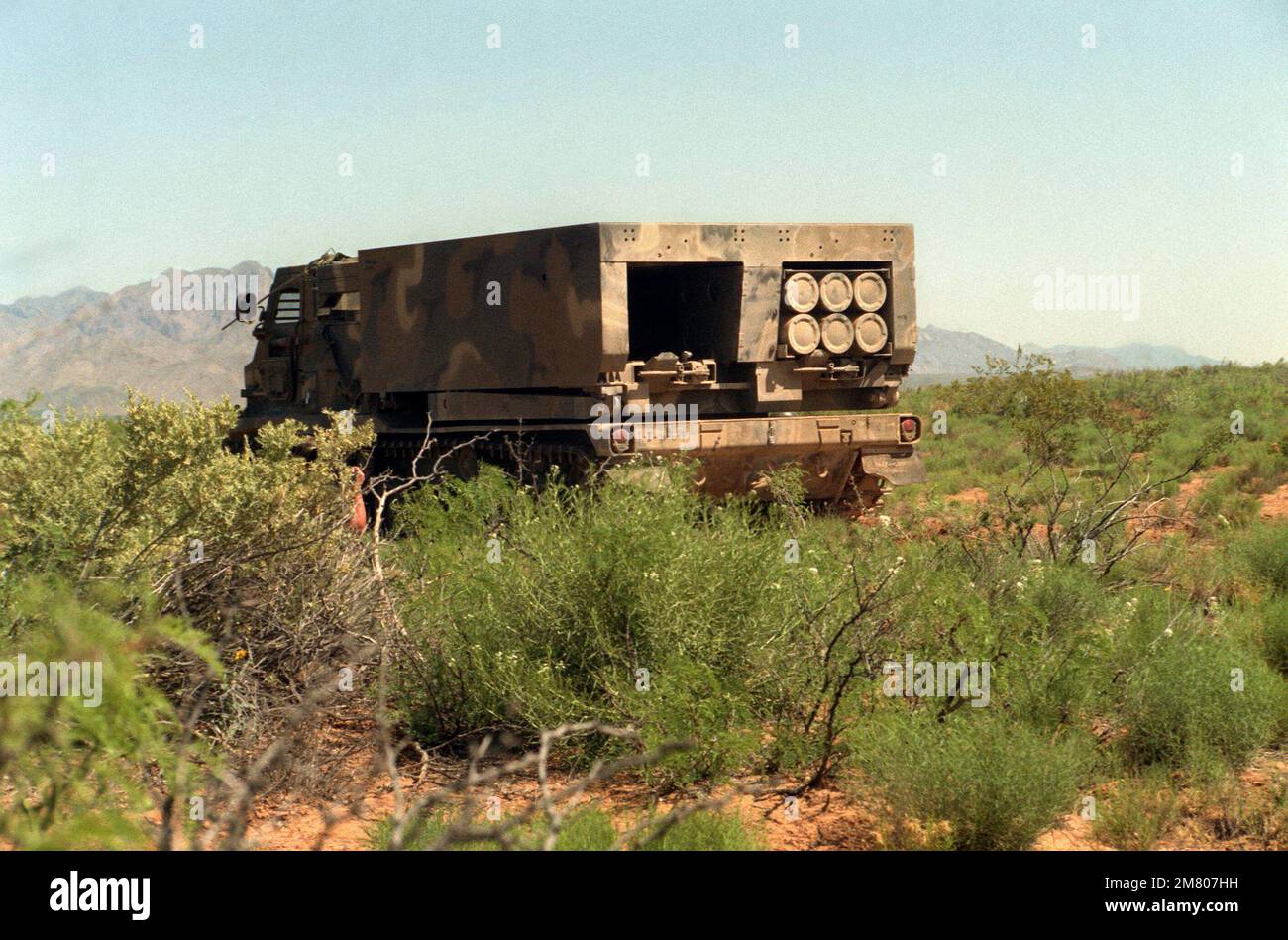 A Self-Propelled Loader Launcher (SPLL) is positioned for live fire ...